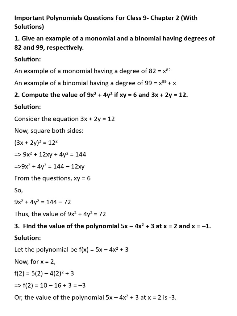 Class 9 Polynomial Factorisation Guide | PDF | Polynomial | Factorization