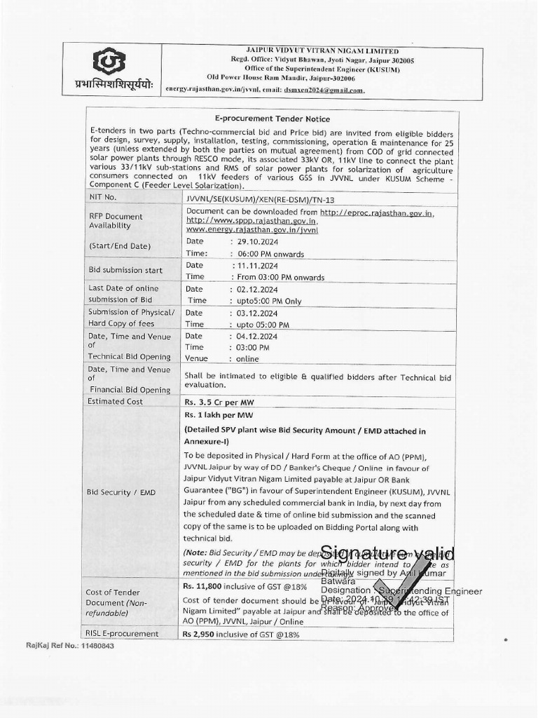 Tendernotice 1 | PDF