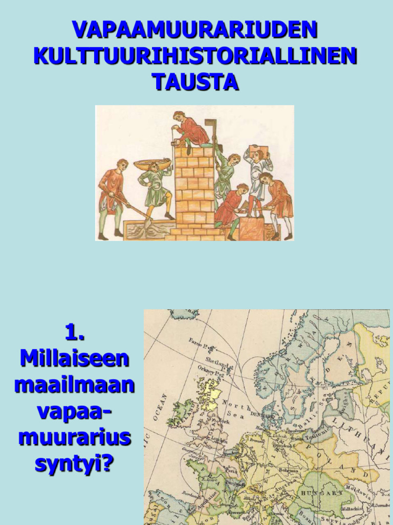 Vapaamuurariuden Historiallinen Tausta | PDF