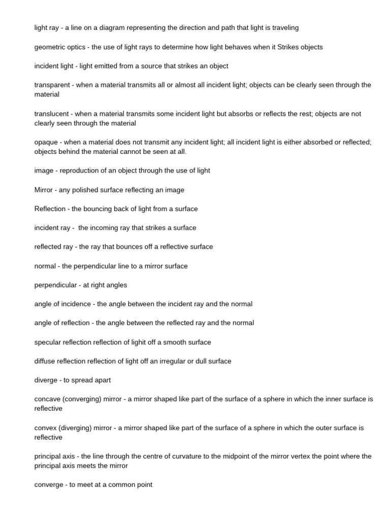 Understanding Light Reflection and Mirrors | PDF | Mirror | Reflection ...