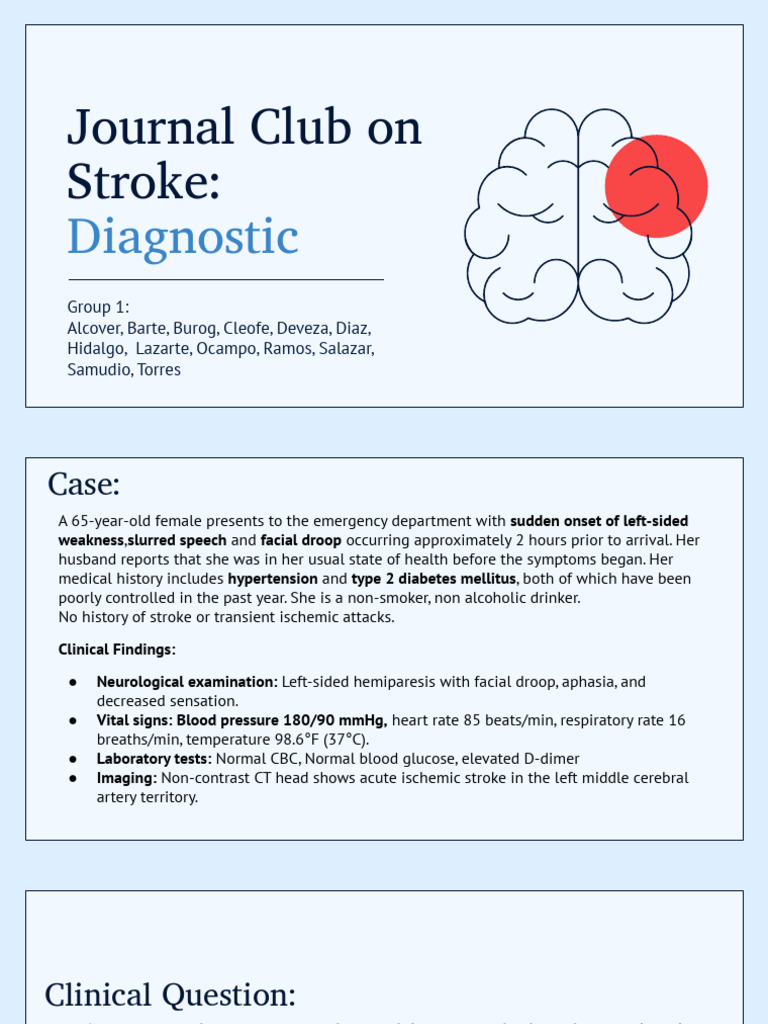Group 1 - Neurology - Diagnostic Journal | PDF | Sensitivity And ...