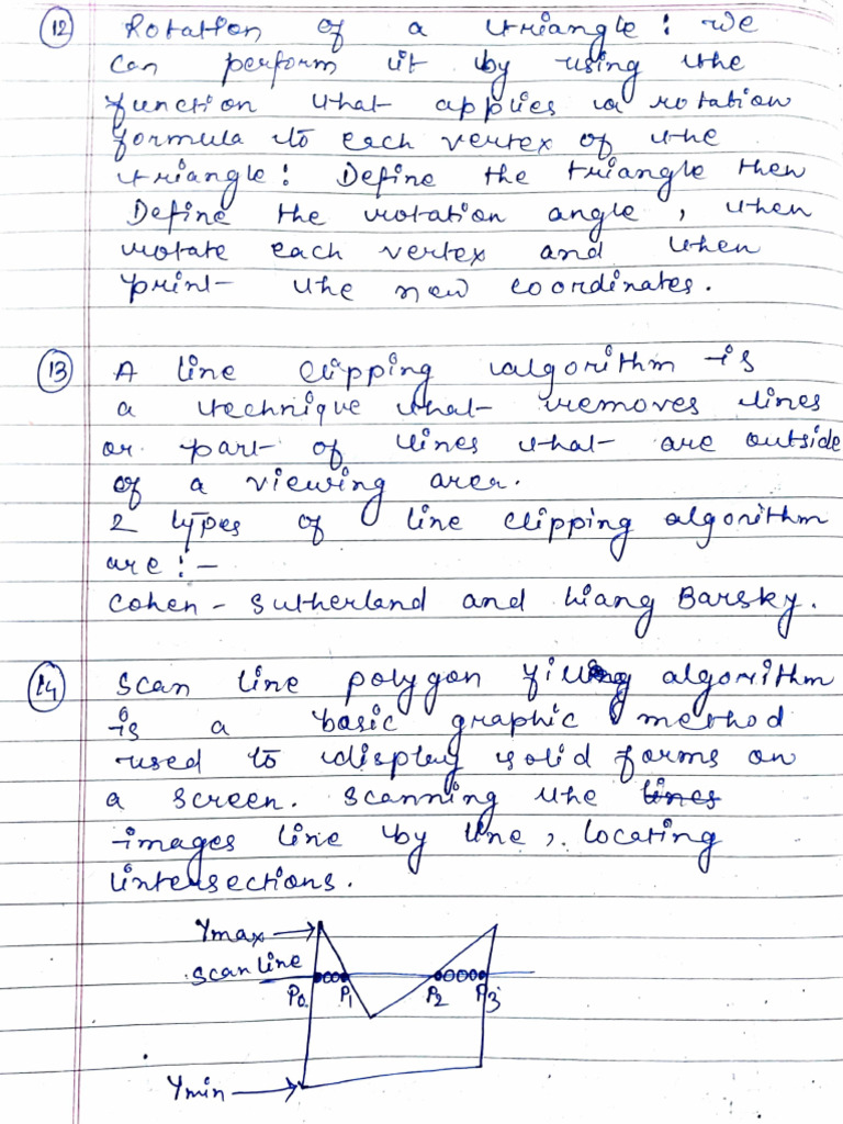 Rotation of Trinagle - Clipping Algorithm - Etc | PDF