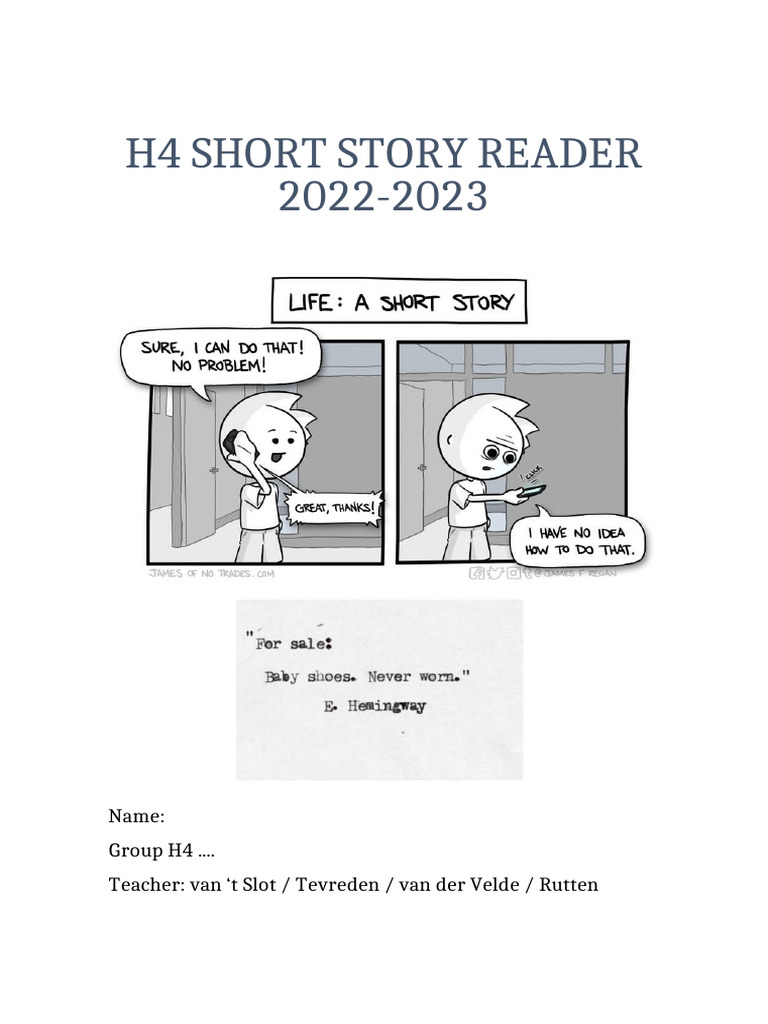H4 Short Story Reader Guide 2022-2023 | PDF | Narration | Plot (Narrative)