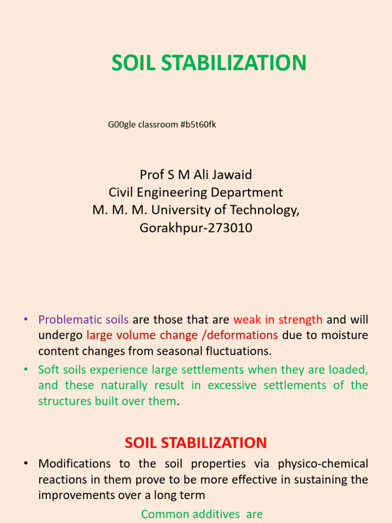 BCE70 - Unit - I - B - Stabilization | PDF | Cement | Lime (Material)
