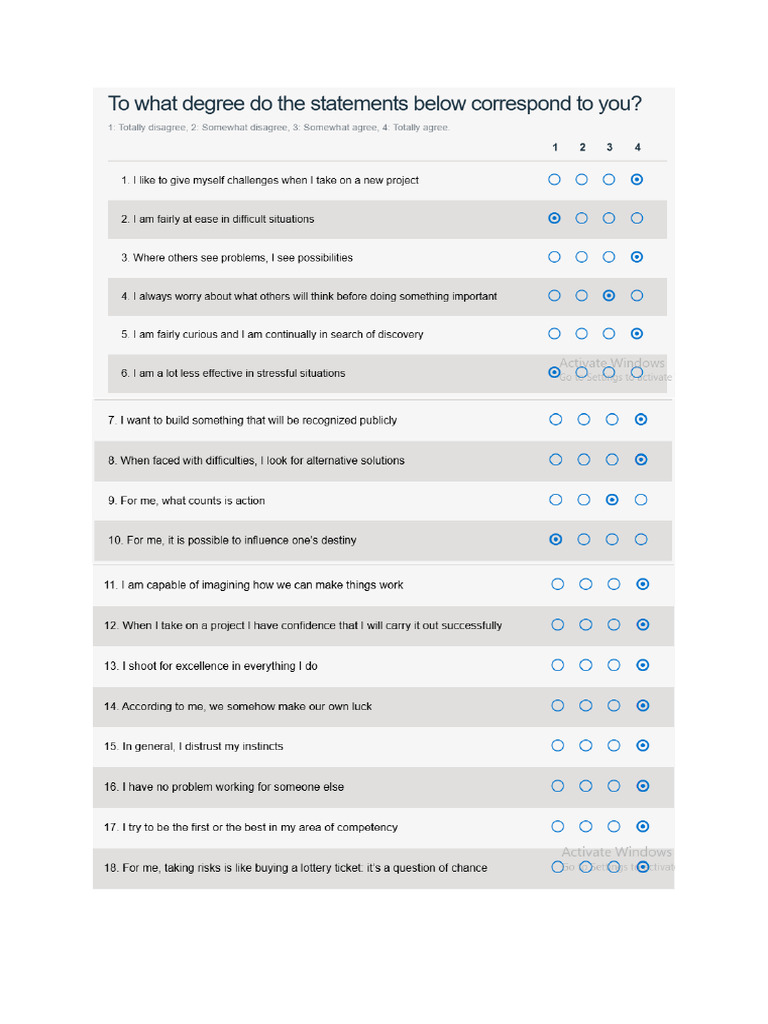 self assessment test | PDF