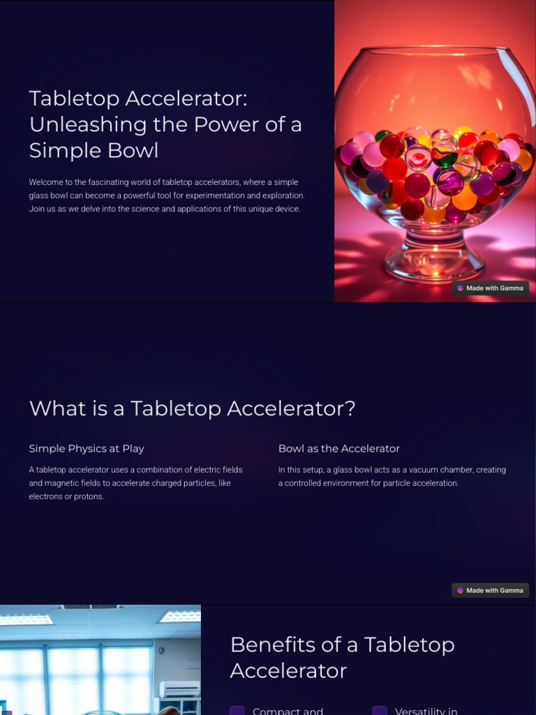 Tabletop Accelerator Unleashing The Power of A Simple Bowl | PDF ...
