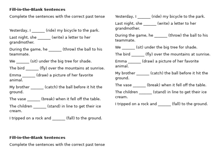 Fill the blanck 2 | PDF