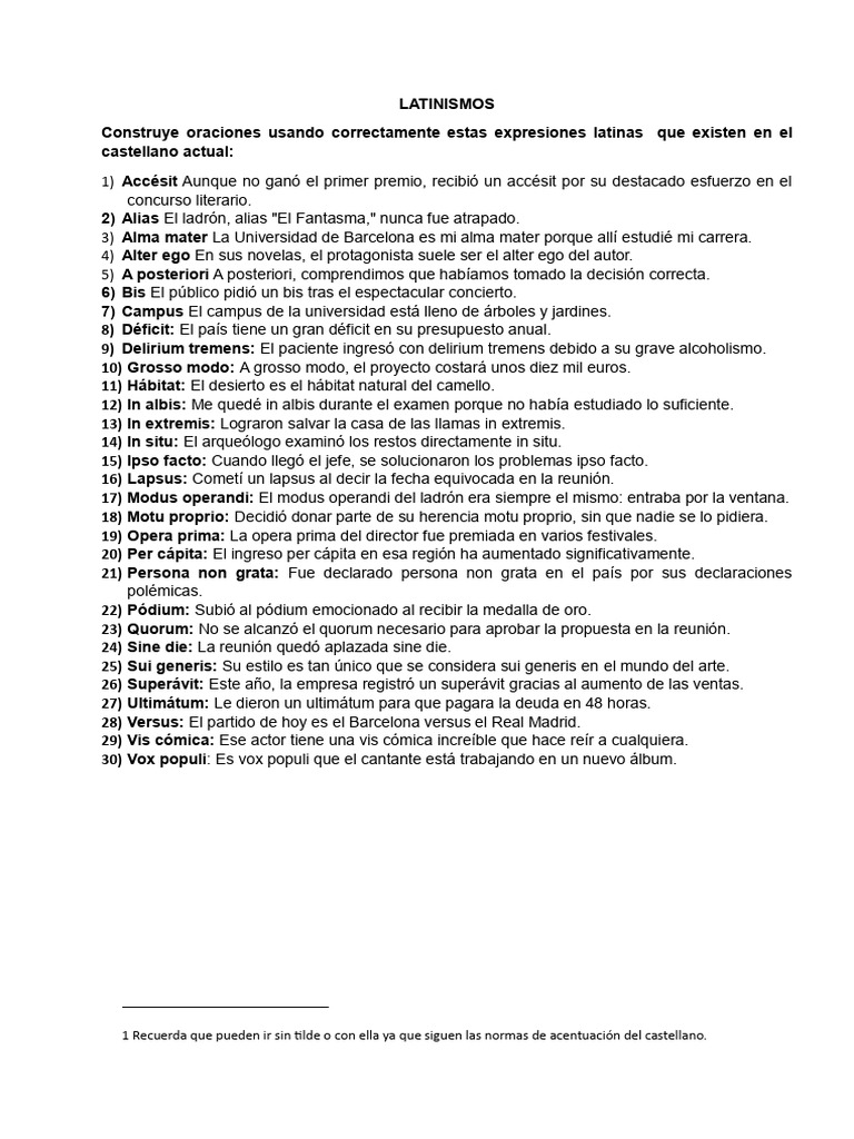 LATINISMOS | PDF