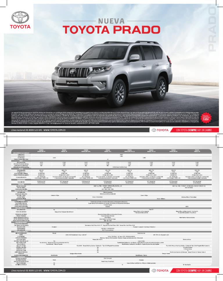 Ficha Tecnica Nueva TOYOTA Prado | PDF