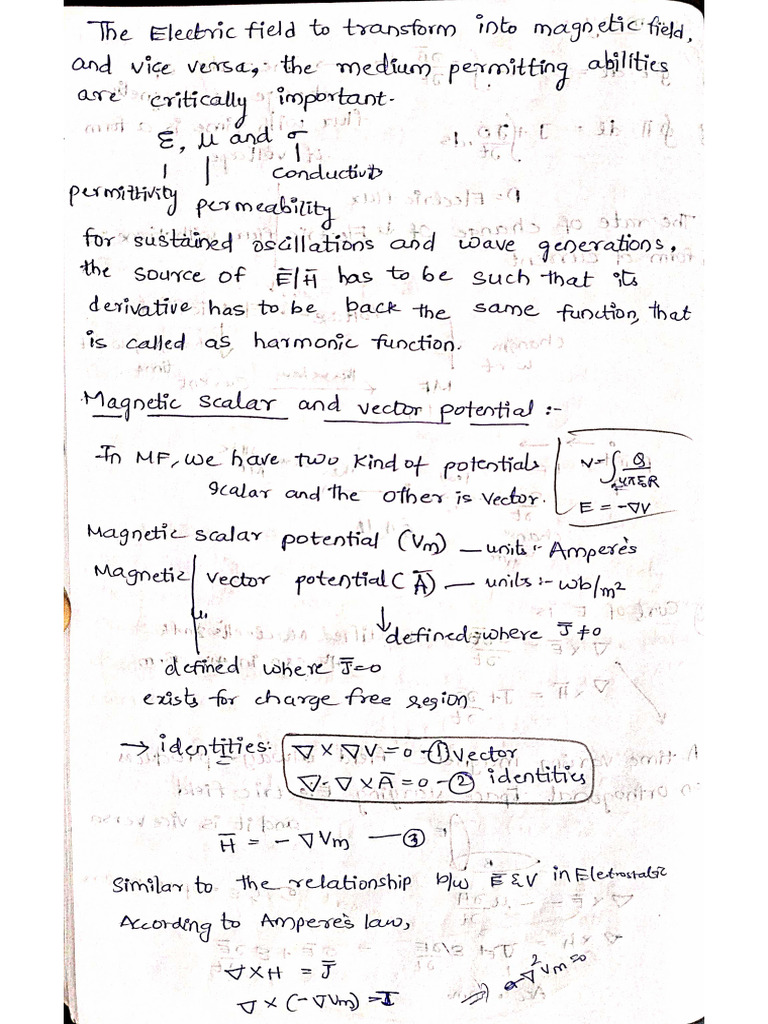 magnetic scalar and vector potential | PDF