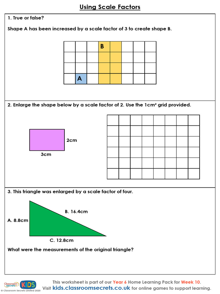 Year-6 Using-Scale-Factors-Worksheet | PDF