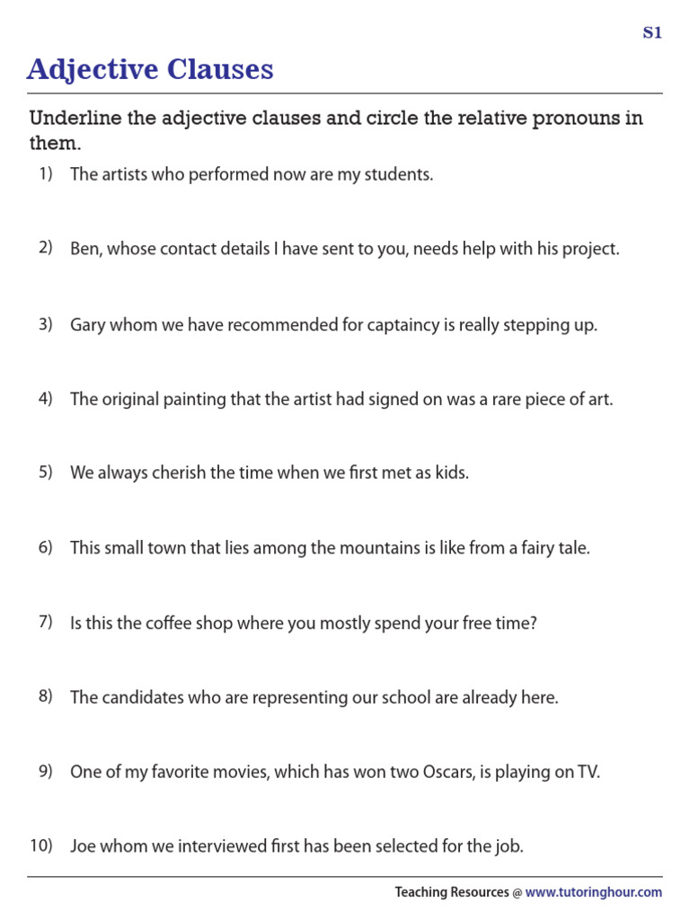 Adjective Clauses | PDF