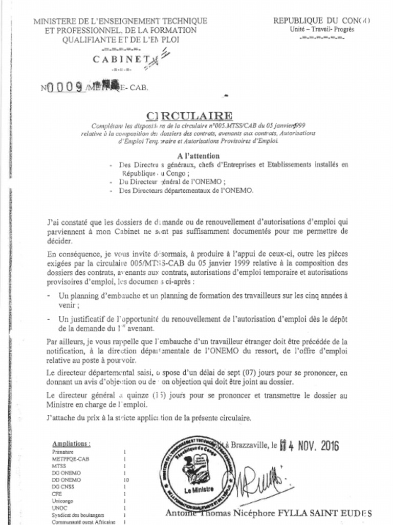 Circulaire N°0009 du 14-11-16 relative à la composition des dossiers de ... Circulaire N°0009 du 14-11-16 relative à la composition des dossiers de ...