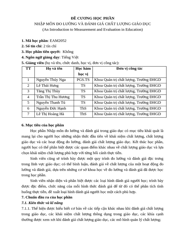 De Cuong - NHAP MON DO LUONG | PDF