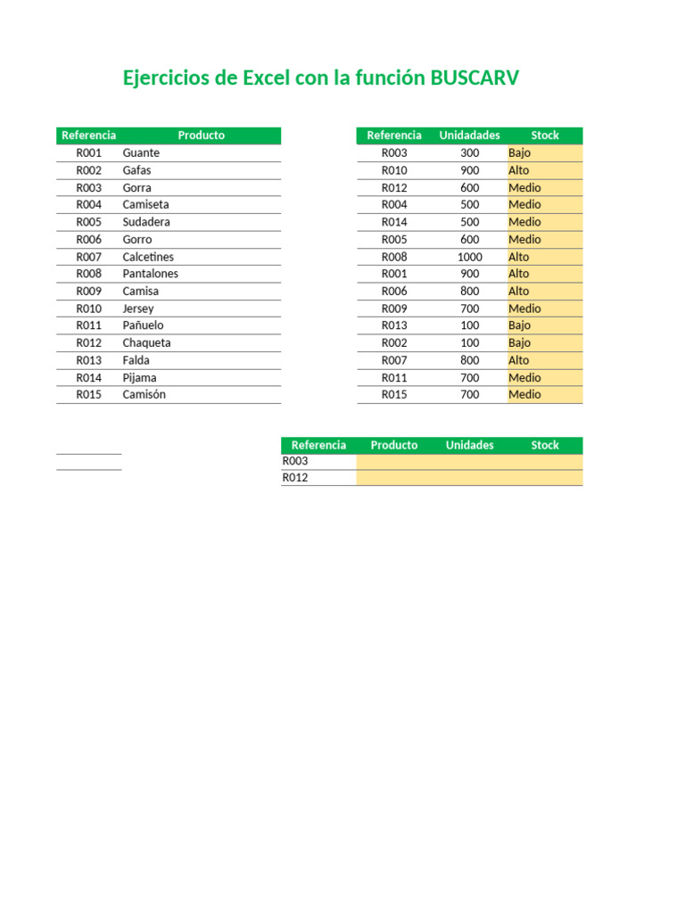 Ejercicio Función BUSCARV PRACTICA2 | PDF | Percepción visual | Tecnicas artisticas