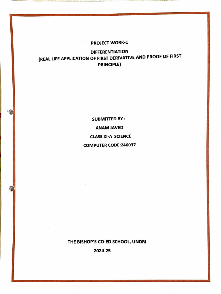 Anamjaved Xi a Science Project-1 | PDF | Derivative | Marginal Cost