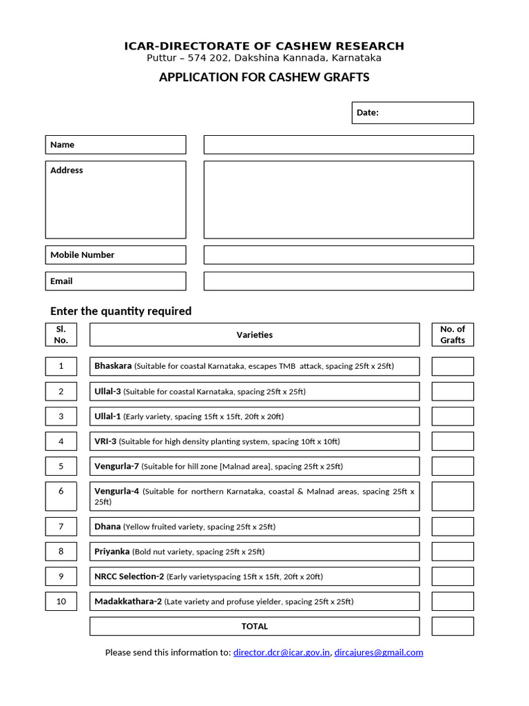 ICAR-DCR-Graft-application-form | PDF