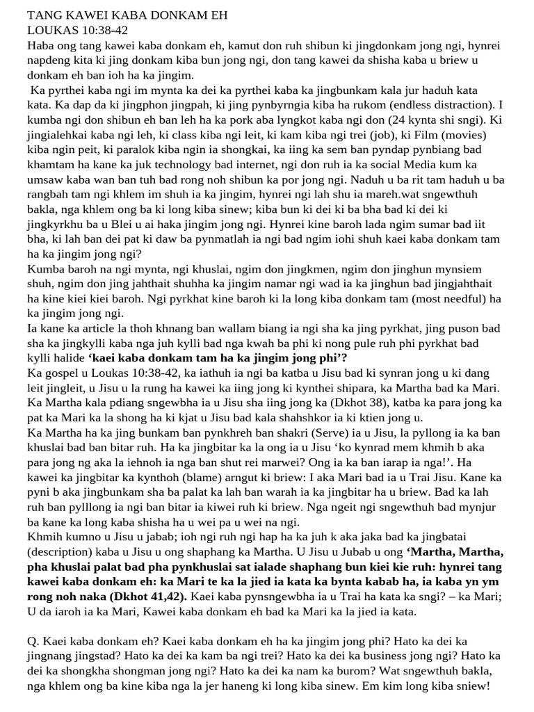 Tang Kawei Kaba Donkam Eh. | PDF