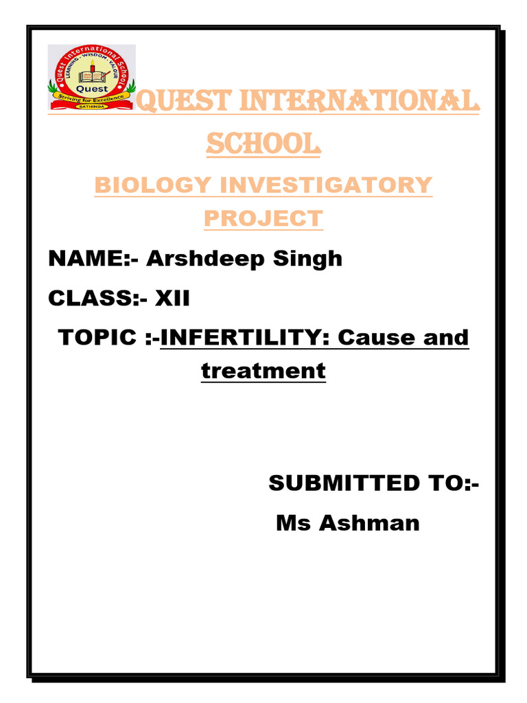 BIOLOGY PROJECT FILE | PDF | Infertility | Polycystic Ovary Syndrome