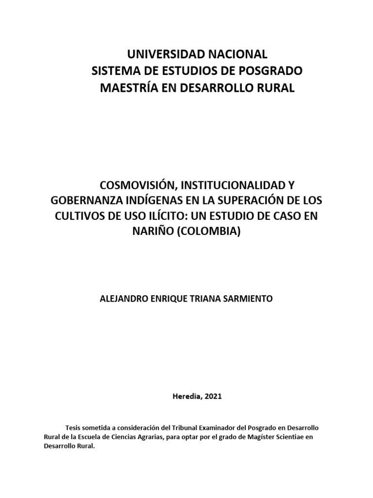 Triana Alejandro - Colombia | PDF | Colombia | Comercio ilegal de drogas