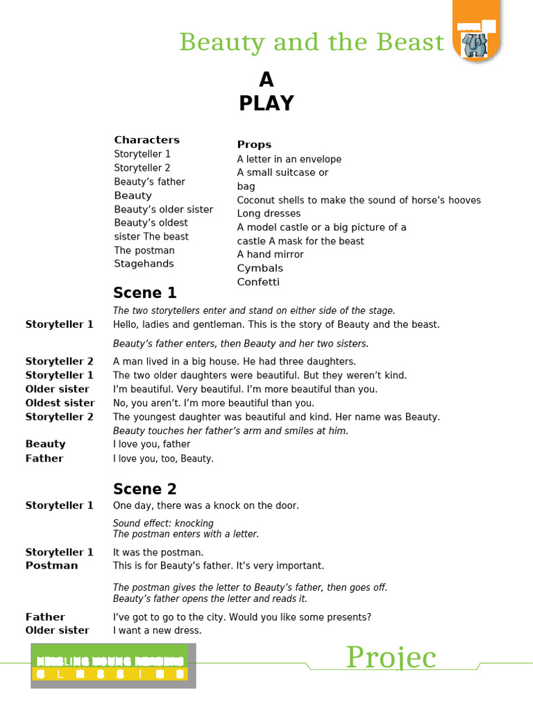 BeautyAndTheBeast PlayScript | PDF