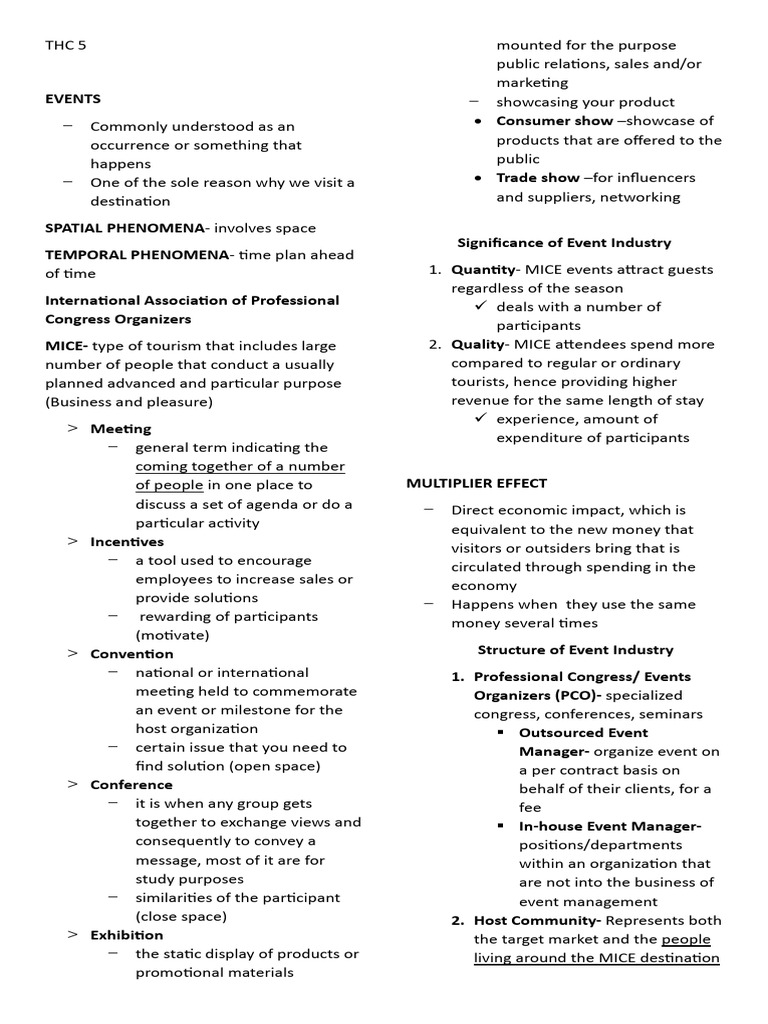 Understanding MICE Event Management | PDF | Tourism | Economies