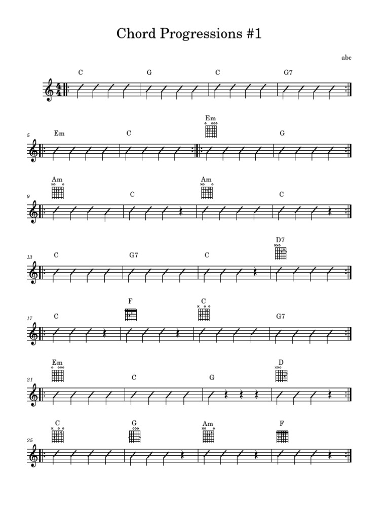 Chord_Progressions 1 | PDF