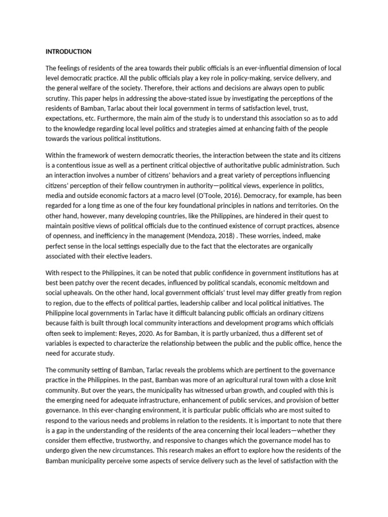 Introduction Policy Issue Paper | PDF | Governance | Accountability