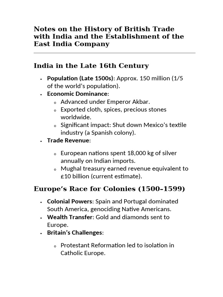 Part 1 | PDF | East India Company | Mughal Empire