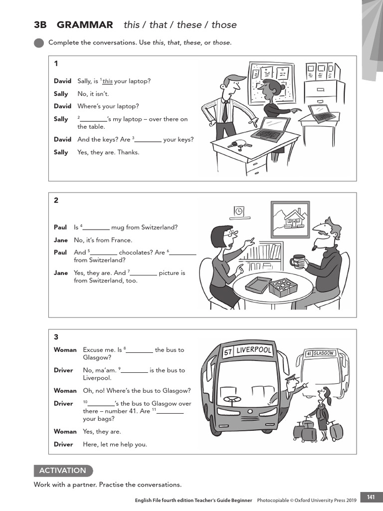 3B Grammar: This That These Those | PDF