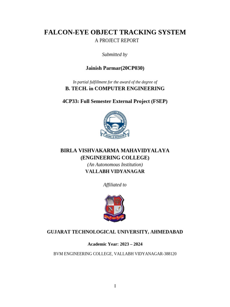 Object Tracking System Bvm Jainish Parmar | PDF | Python (Programming Language) | Computer Vision