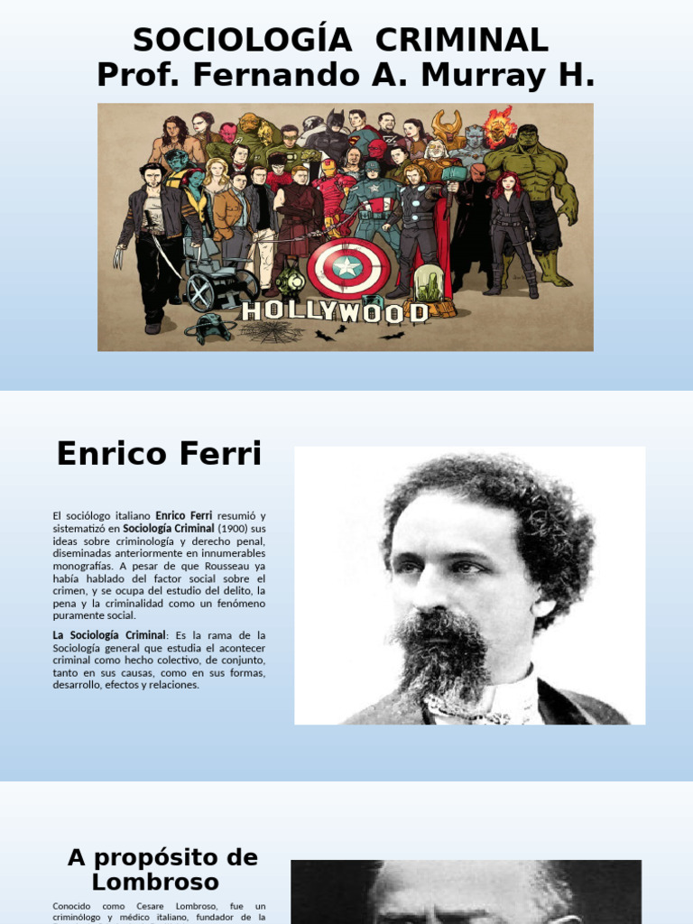 Sociología Criminal: Ferri y Lombroso | PDF | Criminología | Desviación ...
