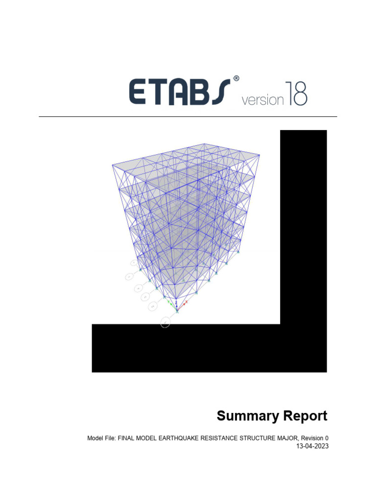 Summary Report Earthquake Resistance Structure With Bracing | PDF ...