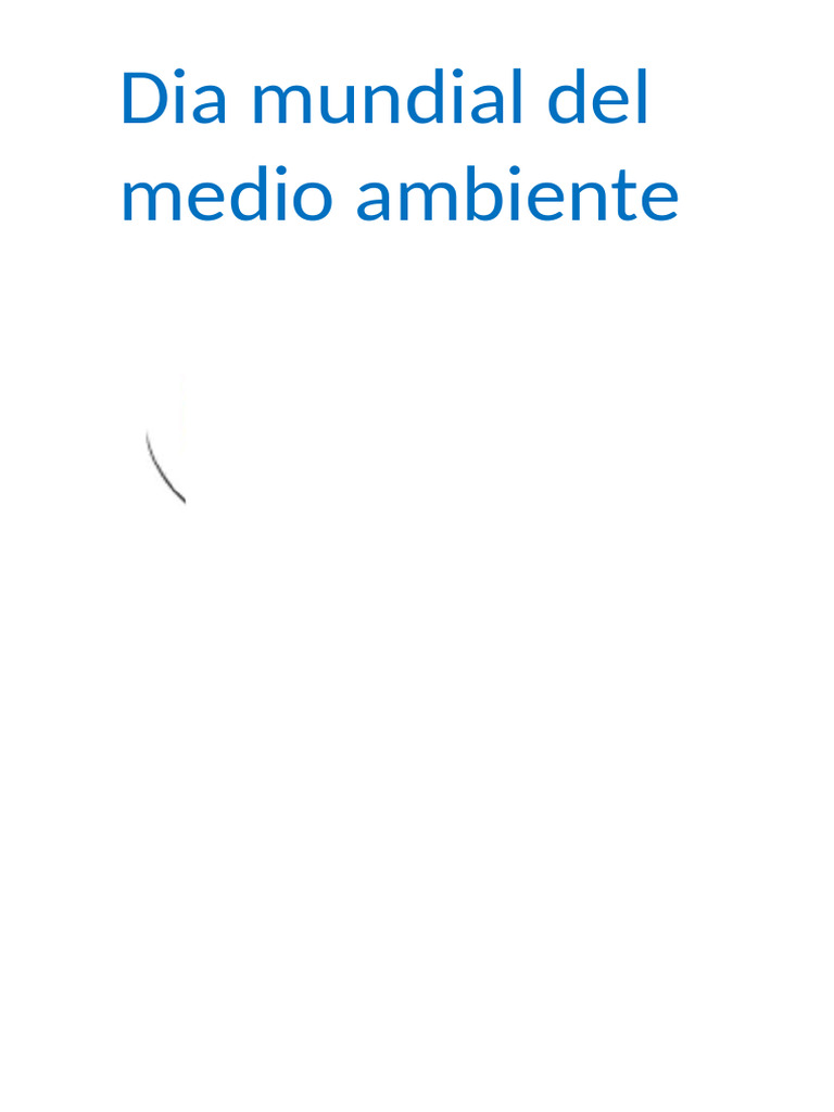 Dia Mundial Del Medio Ambiente | PDF