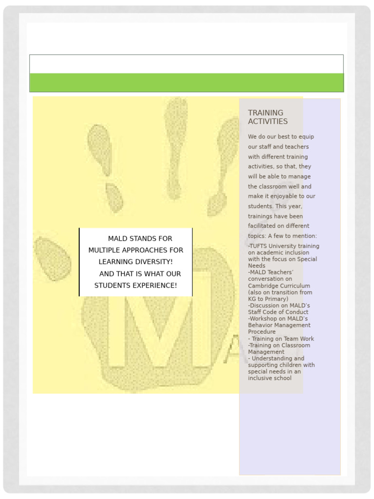 MALD Annual Newsletter 2024 Final | PDF | Inclusion (Education) | Teachers