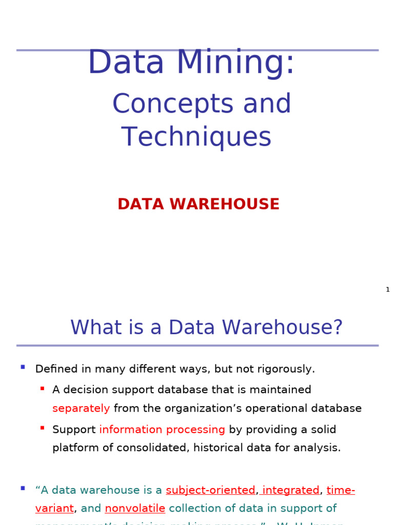 Unit 1 - Data Warehouse | PDF | Data Warehouse | Metadata