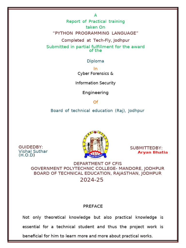 Practical_Training_Aruu | PDF | Data Type | Python (Programming Language)