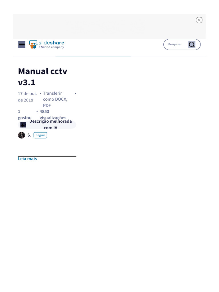 Manual CCTV v3.1 - PDF | PDF | Câmera | Abertura