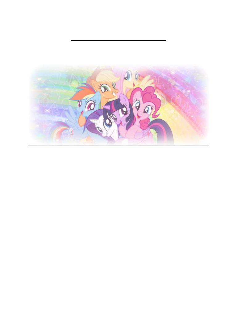 My Little Pony Character Descriptions | PDF