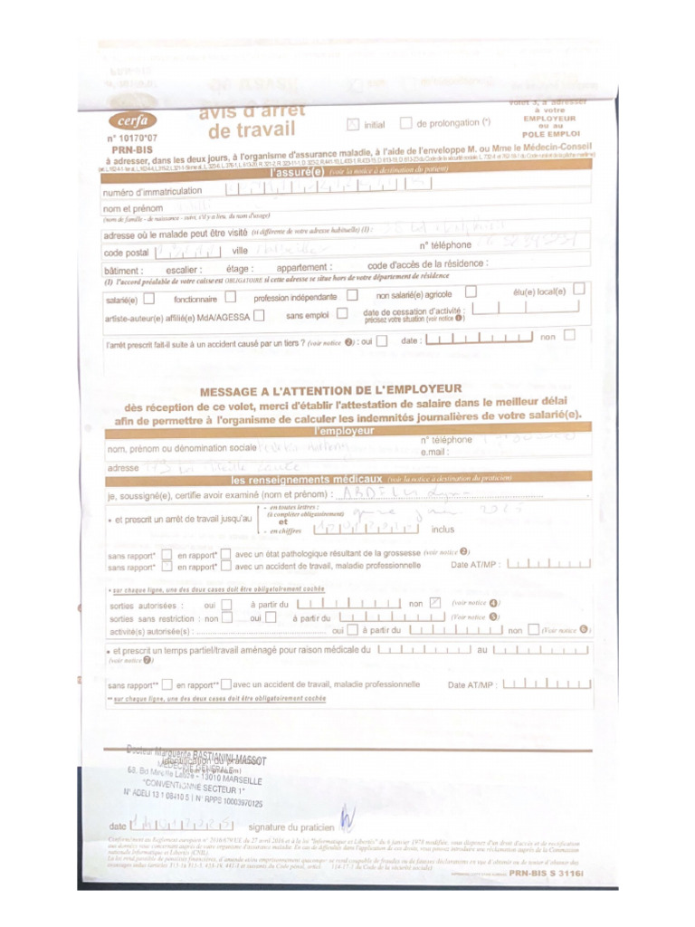Arrêt de Travail | PDF