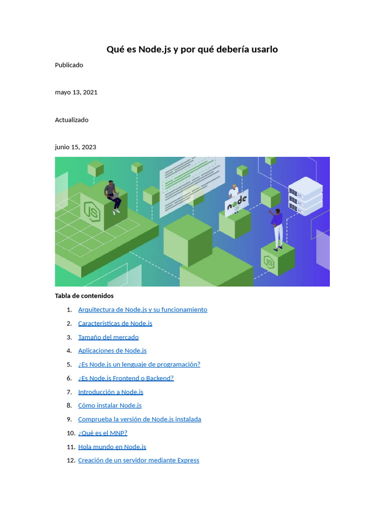 Qué Es Node | PDF | Script Java | Desarrollo de software