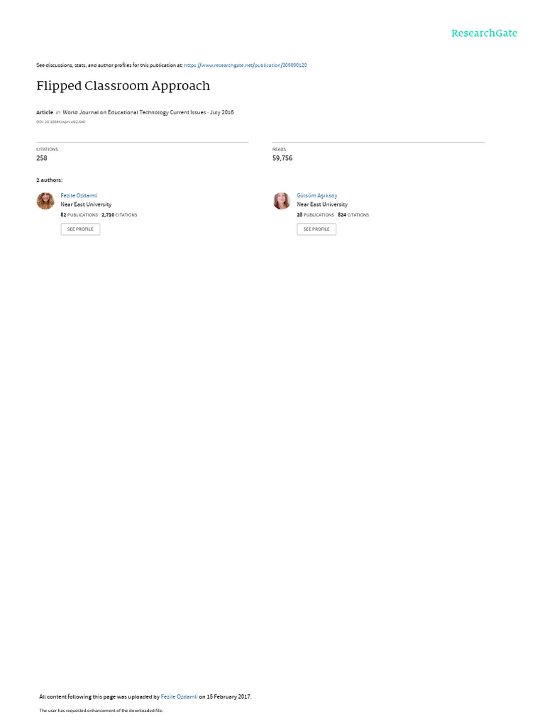 Flipped Classroom Approach | PDF | Educational Technology | Teachers