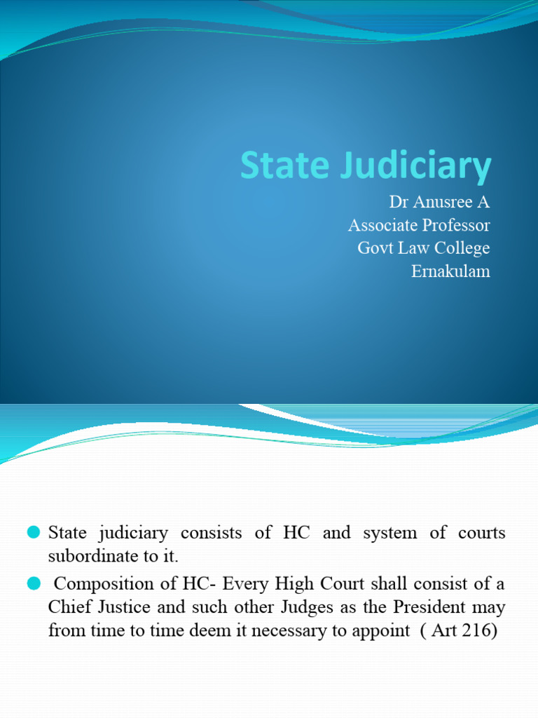 State Judiciary | PDF | Writ | Judge