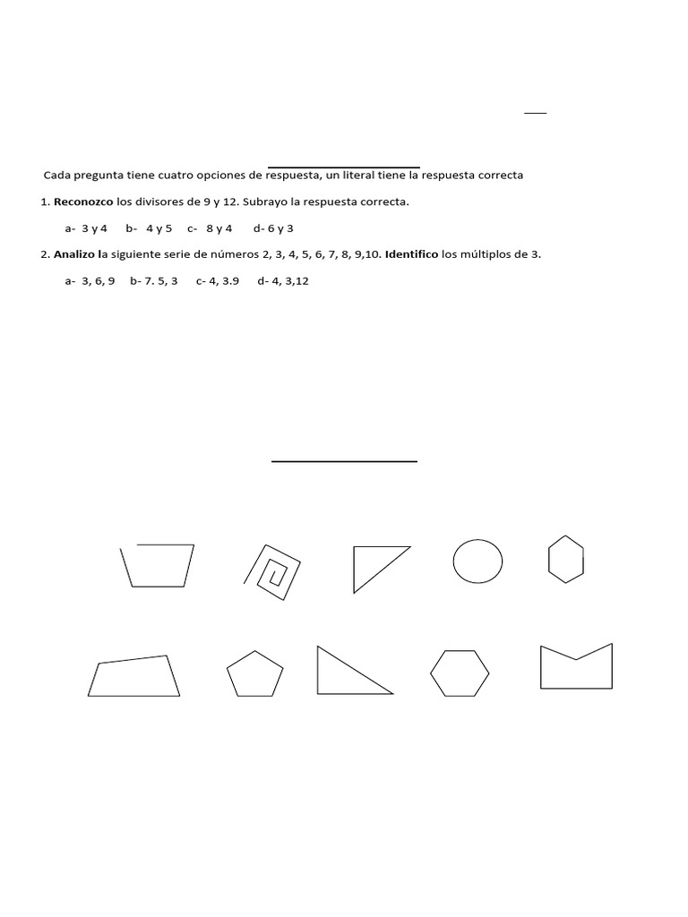 Matemática 5° | PDF | Geometría Elemental | Geometría del plano euclidiano