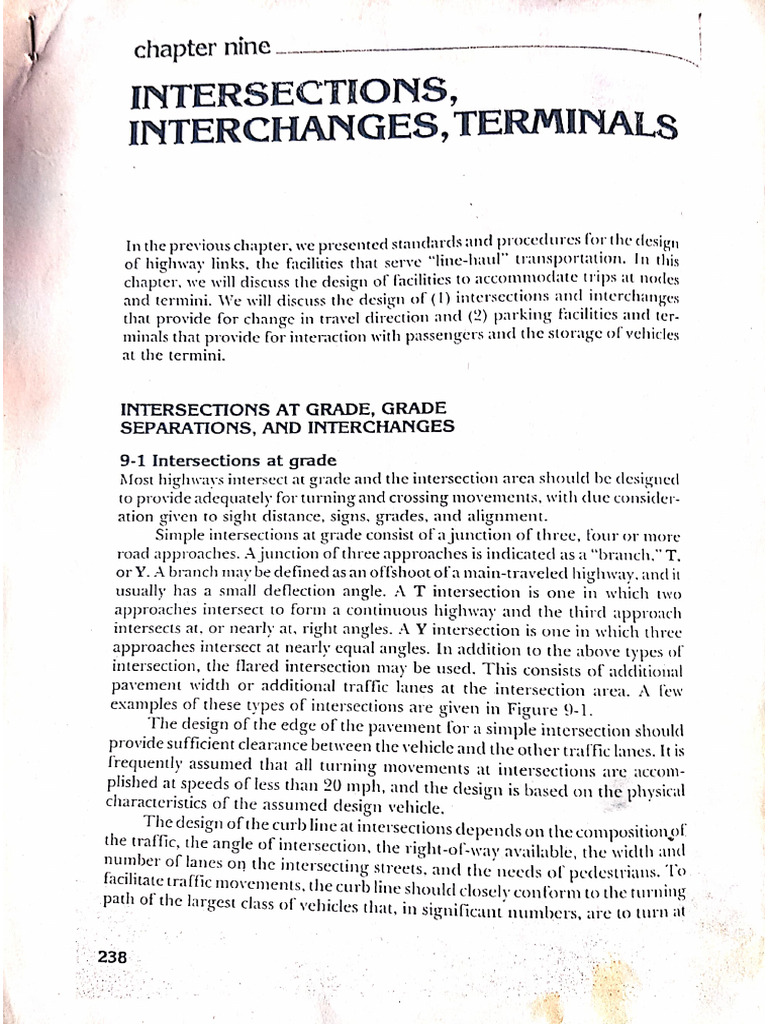 CVE551 INTERSECTION,INTERCHANGE, TERMINALS | PDF
