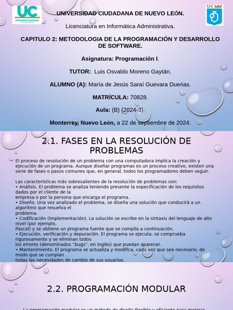 C2 Metodología de La Programación y Desarrollo de Software | PDF ...