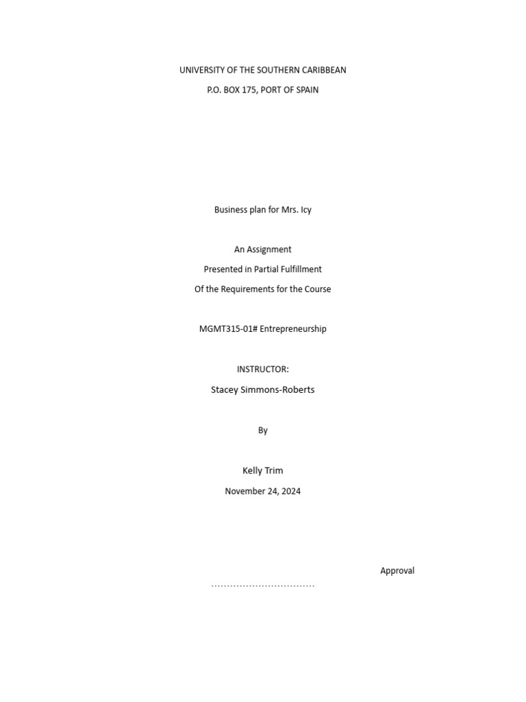 Ms. Icy's Gourmet Ice Lollies Business Plan | PDF | Income | Cost Of ...