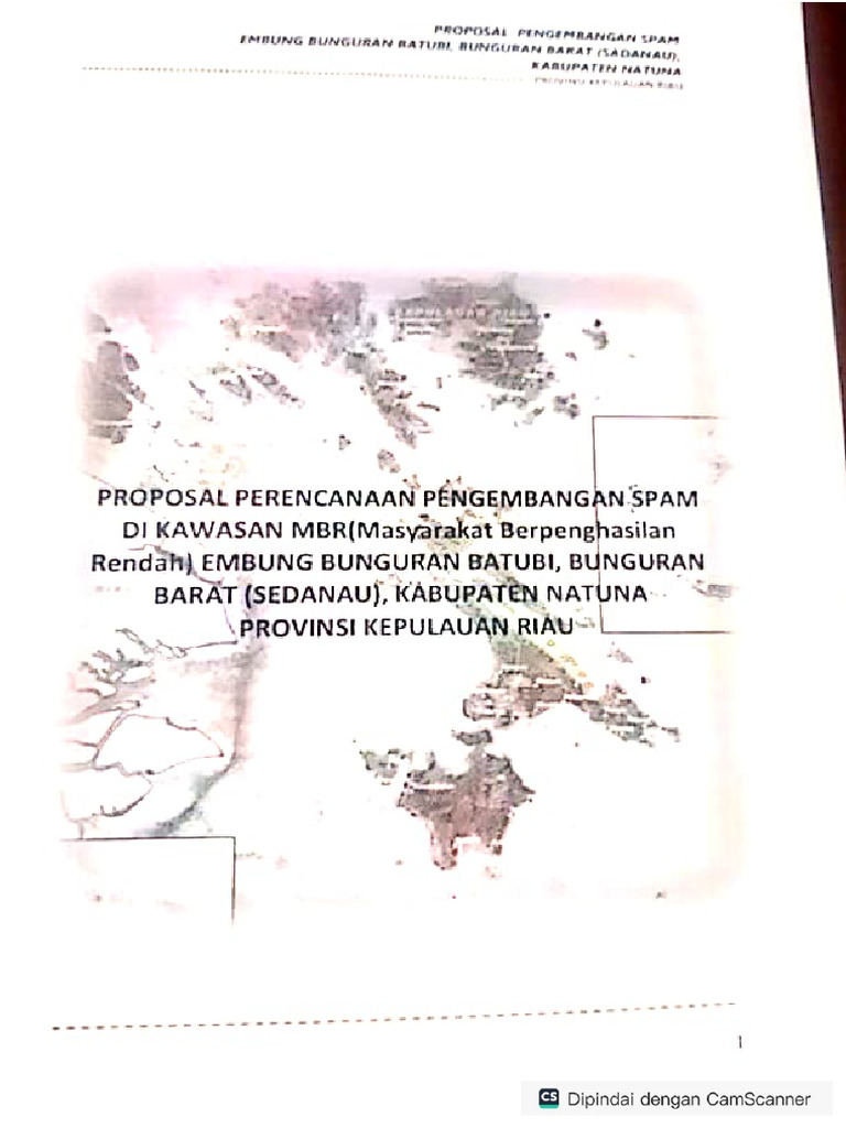 Proposal Embung Batubi DR PDAM | PDF