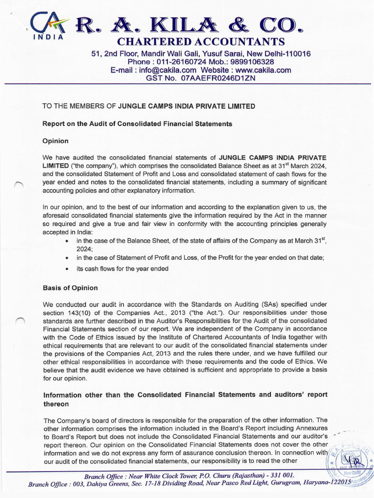 Audited Consolidated Financial Statements For FY 2023 24 | PDF