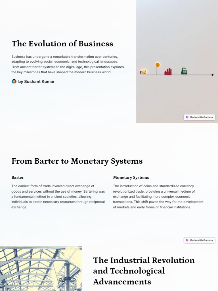 Evolution of Business Through Ages | PDF | Market (Economics) | Marketing